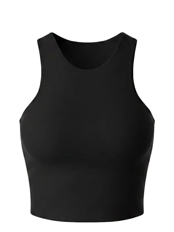 FOREPLAY GOLF High Neck Cropped Tank - Black