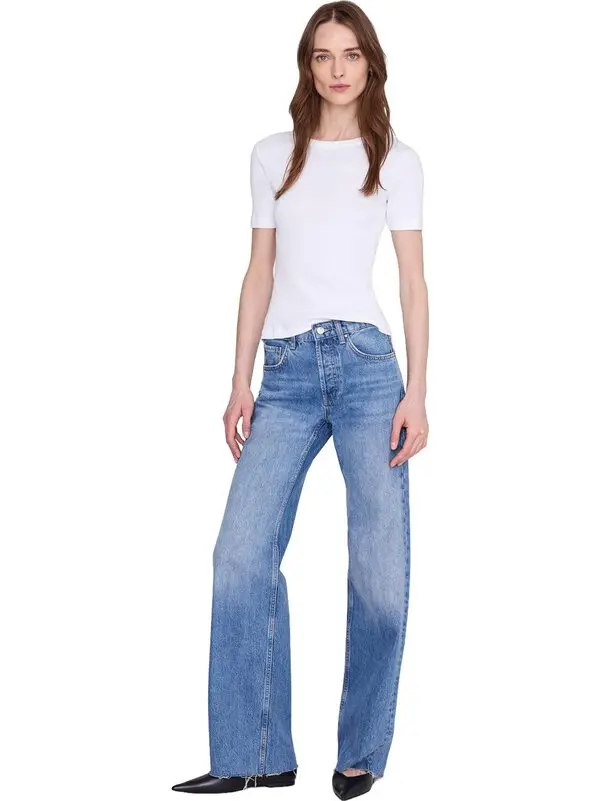 ANINE BING Sixtine Tee Short Sleeve - White