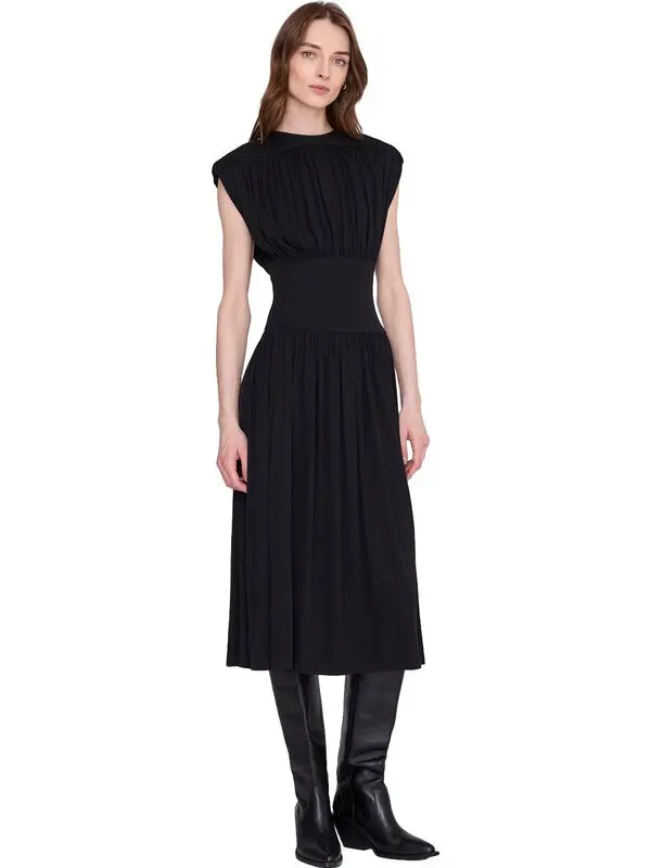 ANINE BING Fran Midi Dress - Black