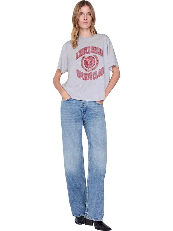 ANINE BING Cade Tee Collegiate - Grey
