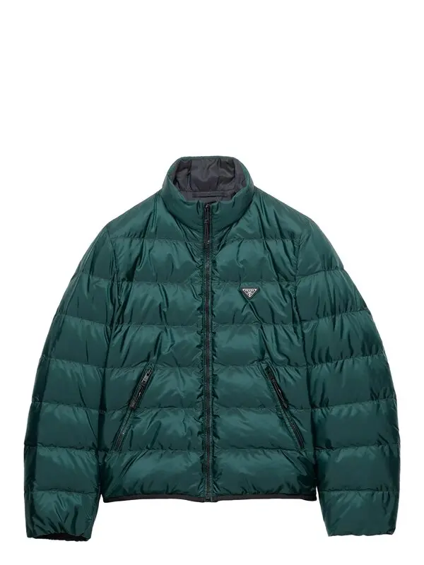 Prada Medium-weight Re-nylon Down Jacket - Green