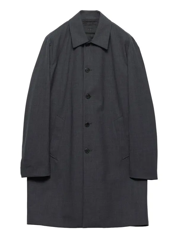 Prada Technical Wool Coat - Grey