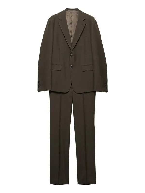 Prada Single-breasted Wool Suit - Green