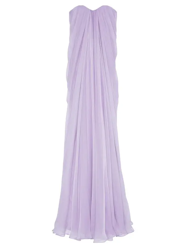 Alexander McQueen Bustier Evening Dress - Lilac