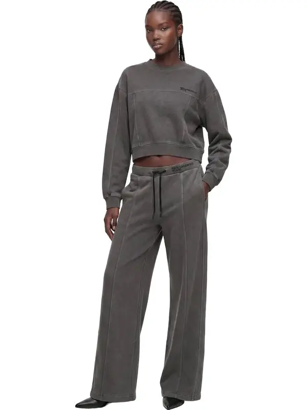 KL JEANS Relaxed Wide-leg Sweatpants - Washed Tornado