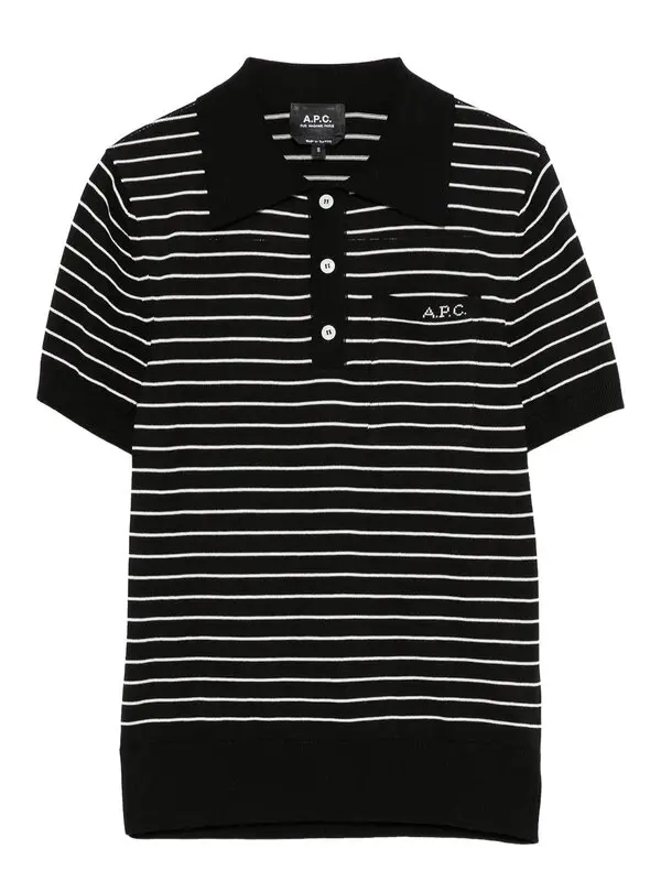 A.p.c. Striped Polo Shirt - Multi