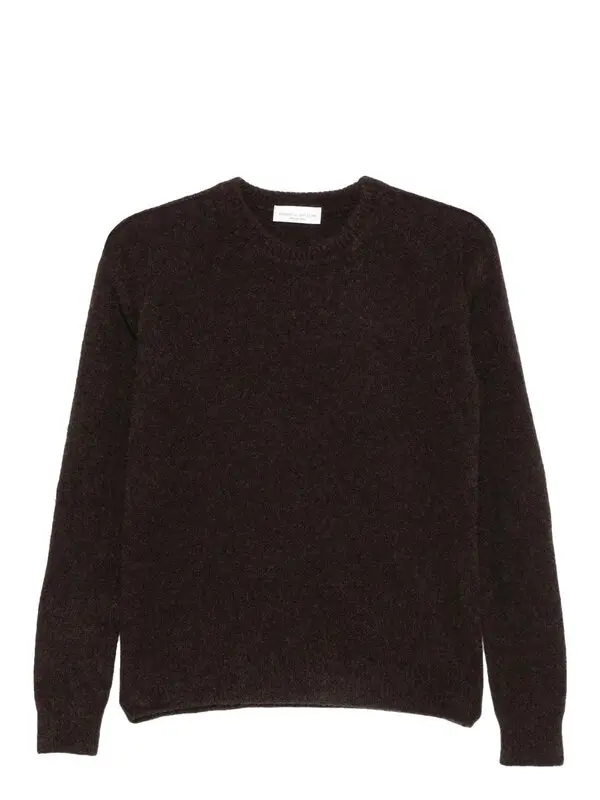 ROBERTO COLLINA Crew Neck Long Sleeve Pullover - Brown