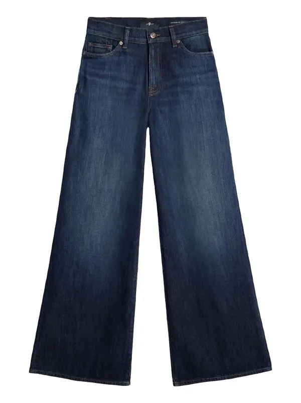 7 For All Mankind Tailorless Lotta In Airweft Wide Leg Jeans - Blue