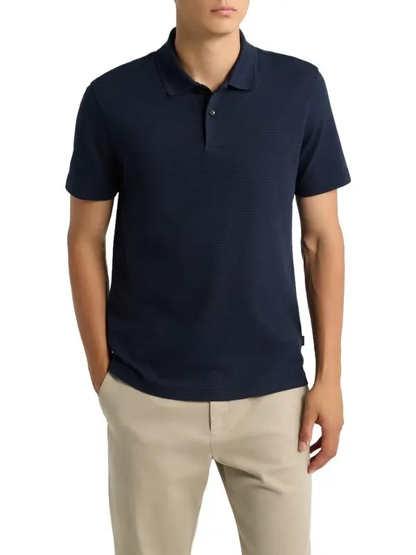 BOSS Parlay Short Sleeve Polo - Dark Blue