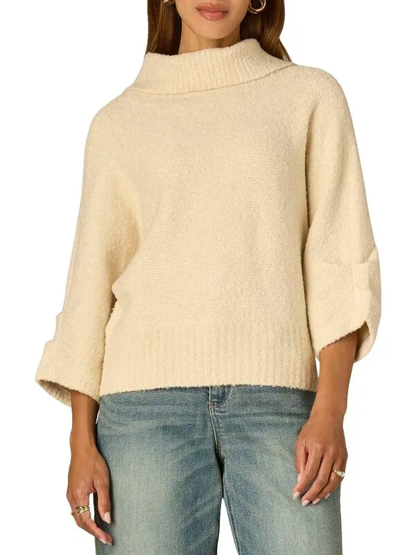 Wit & Wisdom Dolman Sleeve Bouclé Sweater - Cream