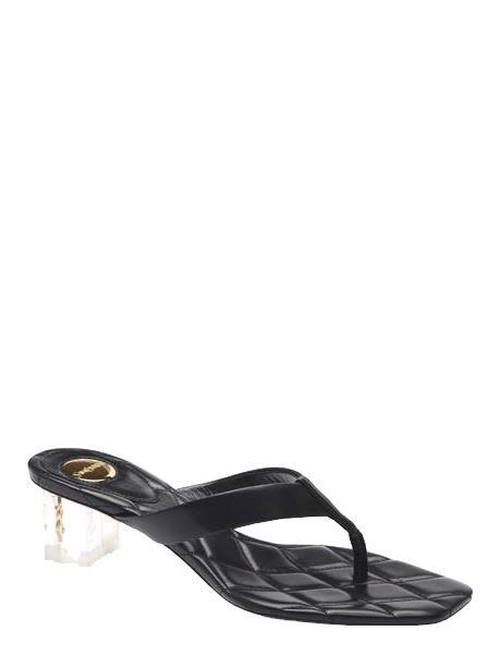 Saint Laurent Plexiglas Cassandre Heel Flip Flop - Nero