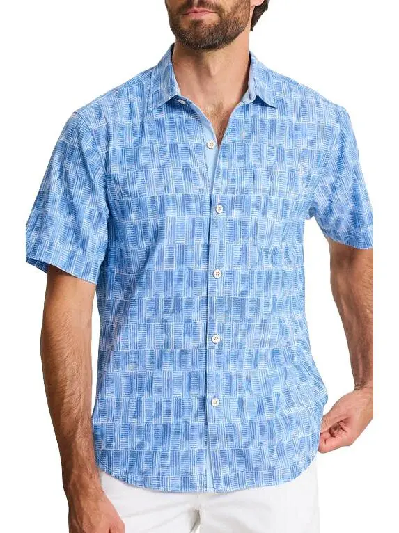 Tommy Bahama Coastal Ease Geo Fades Button-up Shirt - Buccaneer Blue