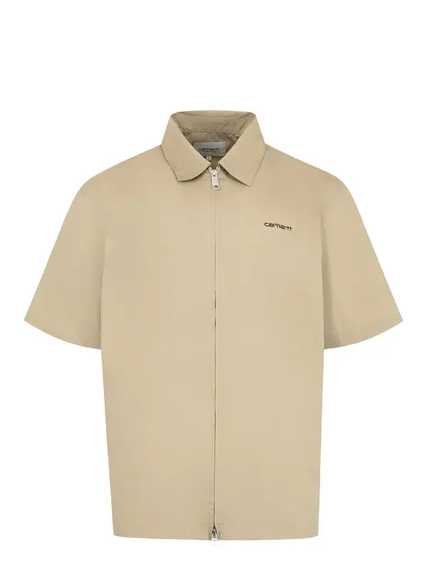 Carhartt Work In Progress Short-sleeve Zip Shirt - Black