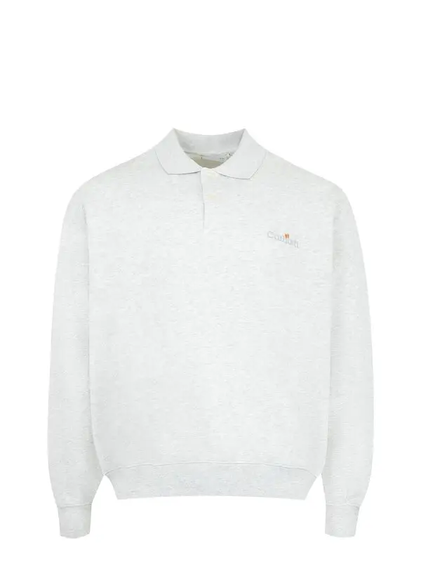 Carhartt Work In Progress Label Polo Sweatshirt - Grey