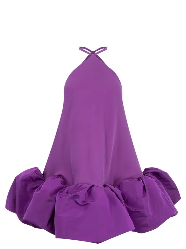 Balenciaga Halter Balloon Dress - Purple