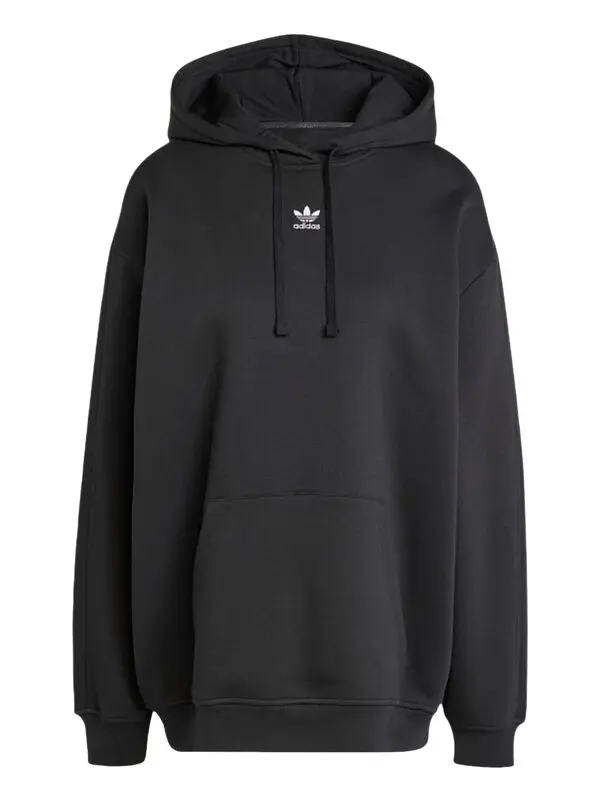 Adidas Essentials Oversized Fleece Hoodie - Black