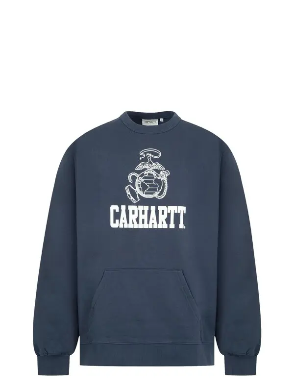 Carhartt Work In Progress Crewneck Sweatshirt With Graphic Print - Blue