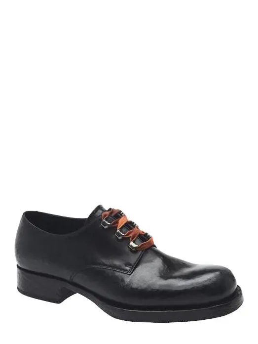 Prada Vitello Hammer 2 Plain Toe Derby - Nero