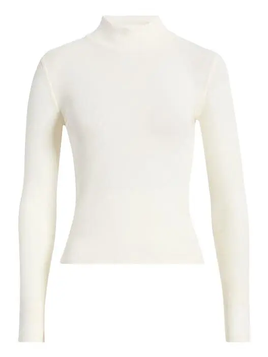 FRAME The Shadow" Turtleneck Top - Cream