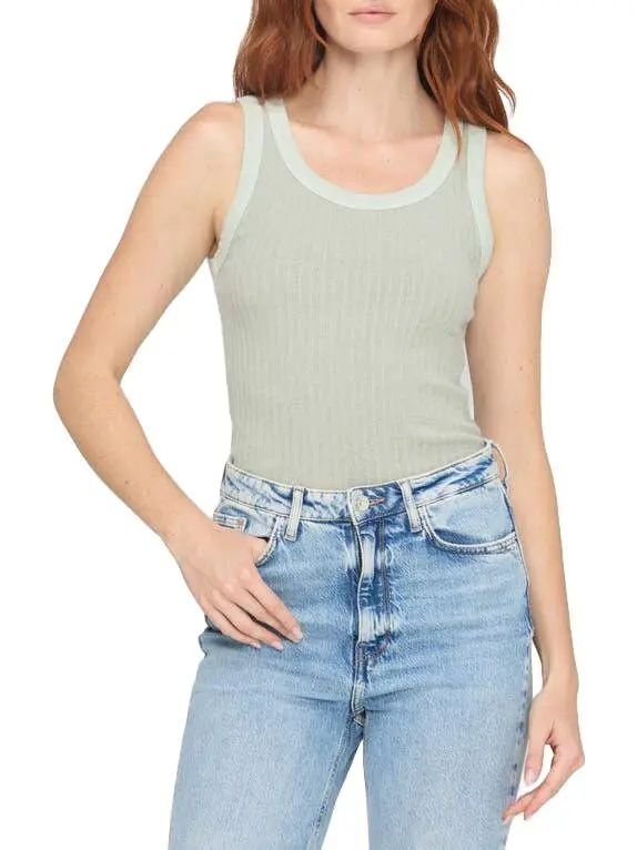 PROJECT SOCIAL T Ribbed Scoop Neck Tank - Moonstone