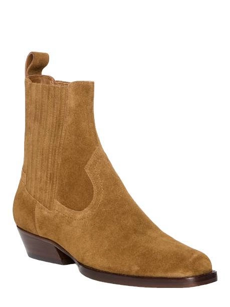 Paige Greta Leather Bootie - Chestnut