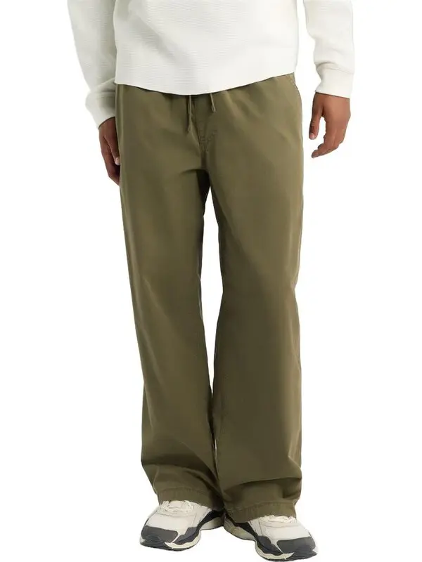 Bp. Relaxed Fit Cotton Twill Drawstring Pants - Olive Sarma