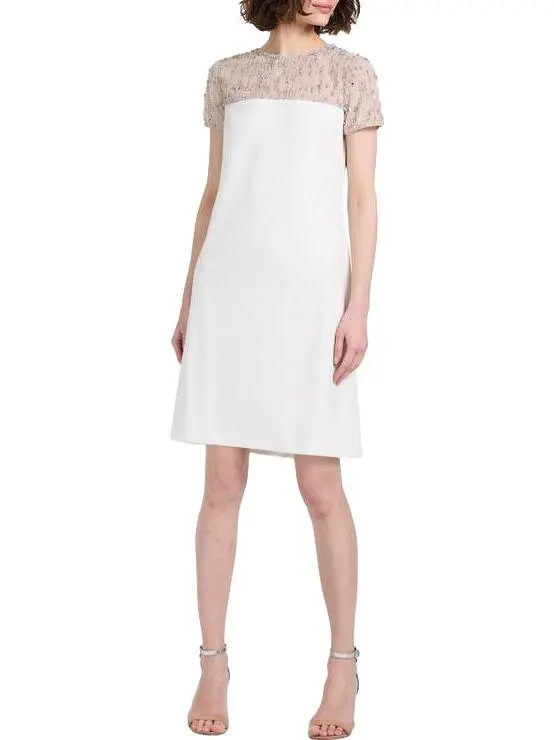 EMILY SHALANT Embellished Cocktail Dress - Ivory