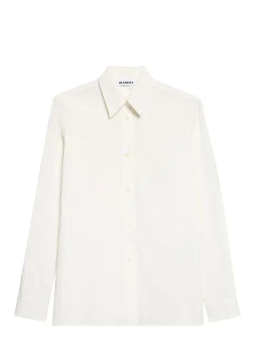 JIL SANDER Cutout Back Cotton Shirt - Seashell