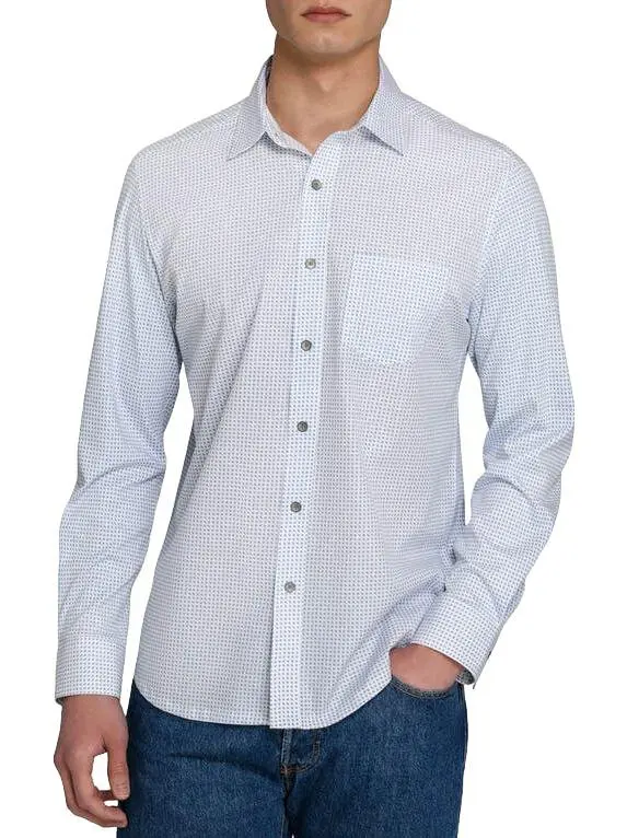 W.R.K Abstract Dot Reworked Dress Shirt - White/navy