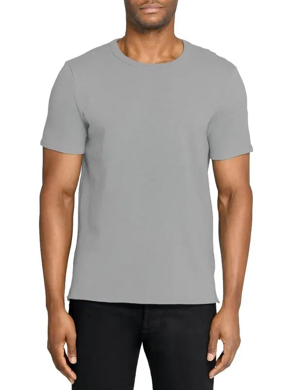 W.R.K Asher Black Slub Stretch Cotton & Modal T-shirt - Grey
