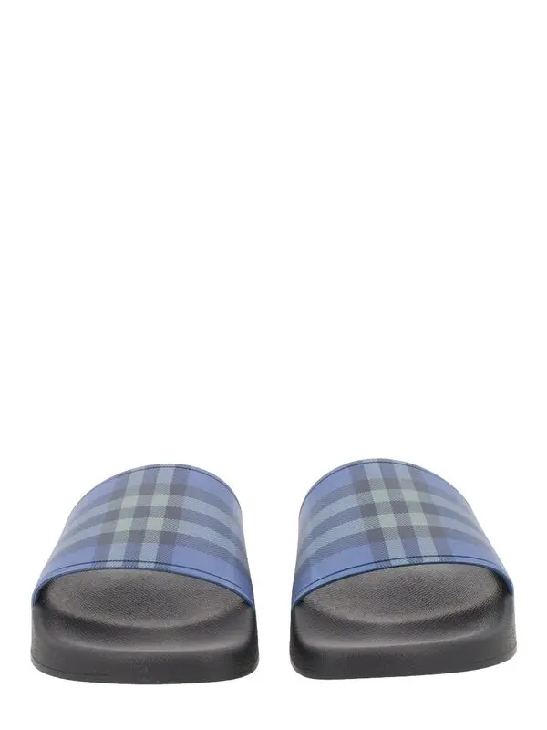 Burberry Check Slide Sandals - Multicolour