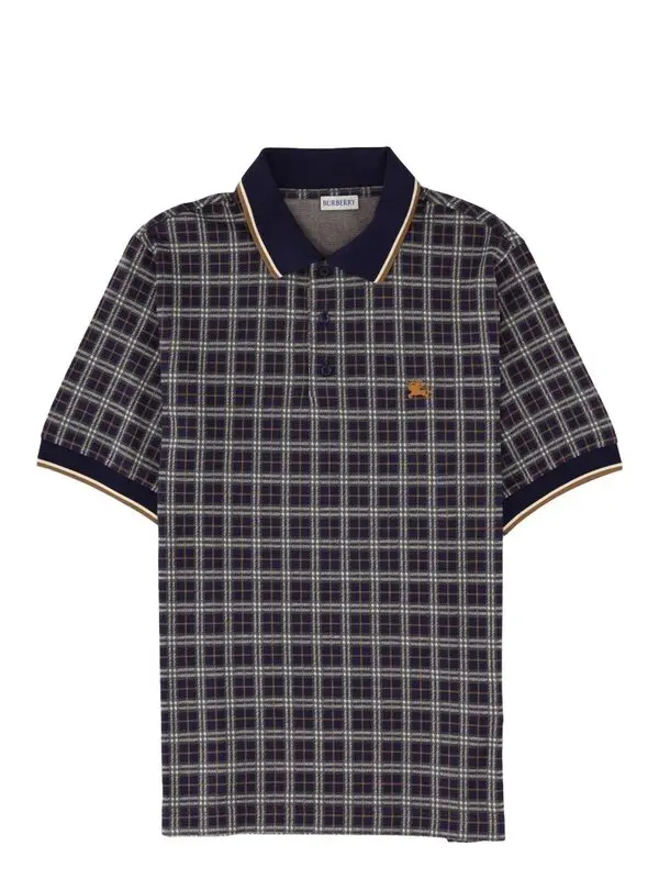 Burberry Plaid Short Sleeve Polo Shirt - Multicolour