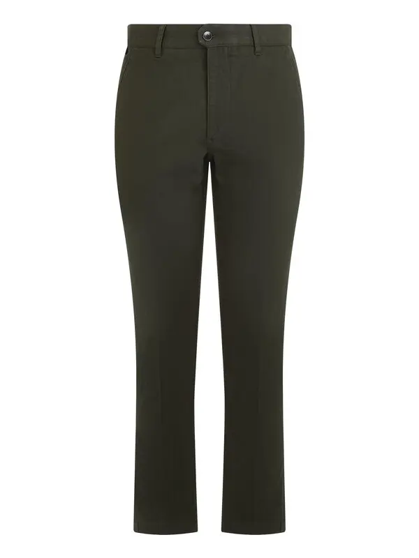 SLOWEAR Straight Cotton Stretch Trousers - Khaki