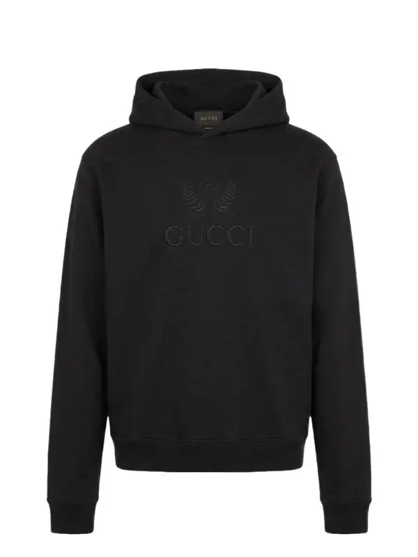 Gucci Logo Hoodie Sweatshirt - Black