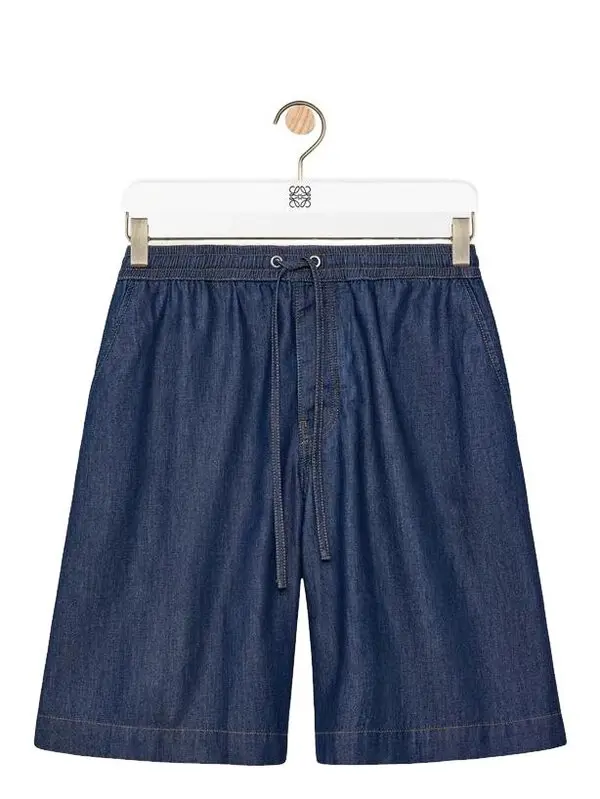 Loewe Denim Drawstring Shorts - Denimblue