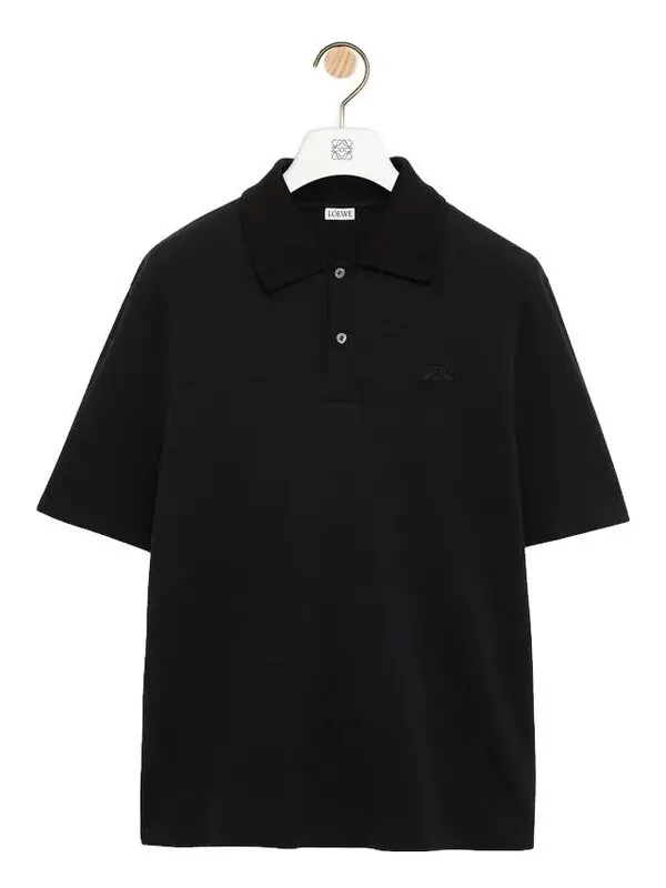 Loewe Short Sleeve Polo Shirt - Black