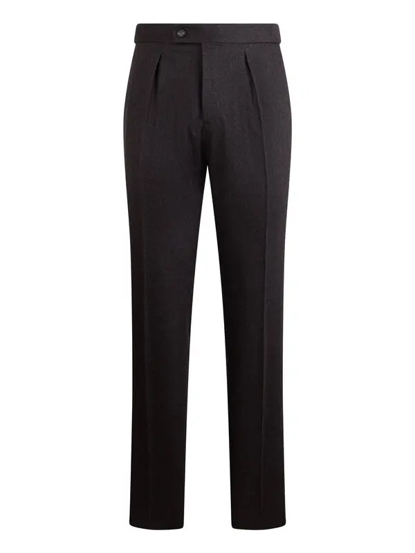 SLOWEAR Virgin Wool Blend Tailored Trousers - Black