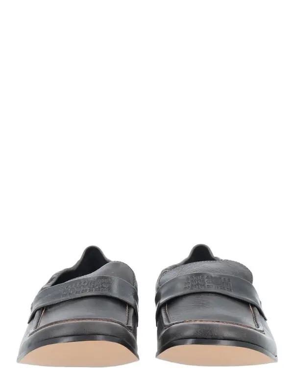 MAISON MARGIELA Leather Slip-on Loafers - Black