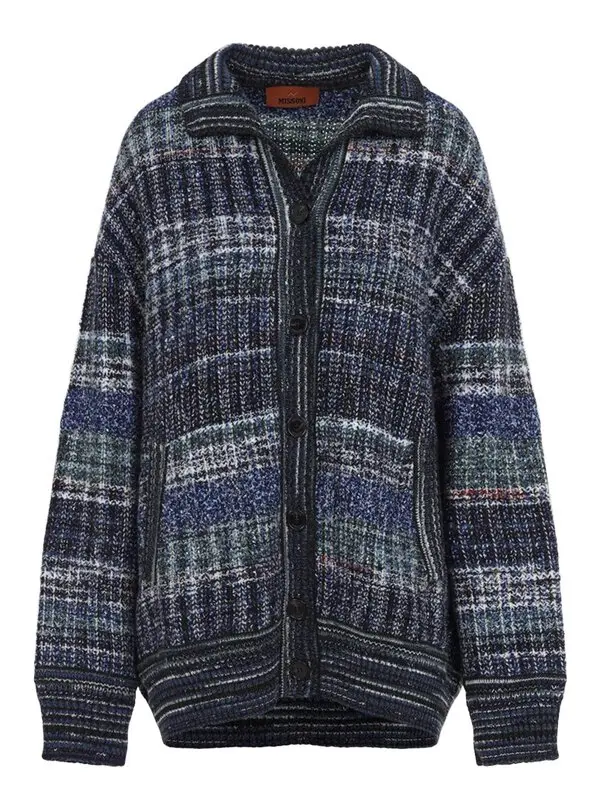 Missoni Maxi Wool Blend Cardigan - Blue
