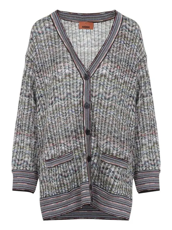 Missoni Maxi Cardigan With Round Neck - Multicolour