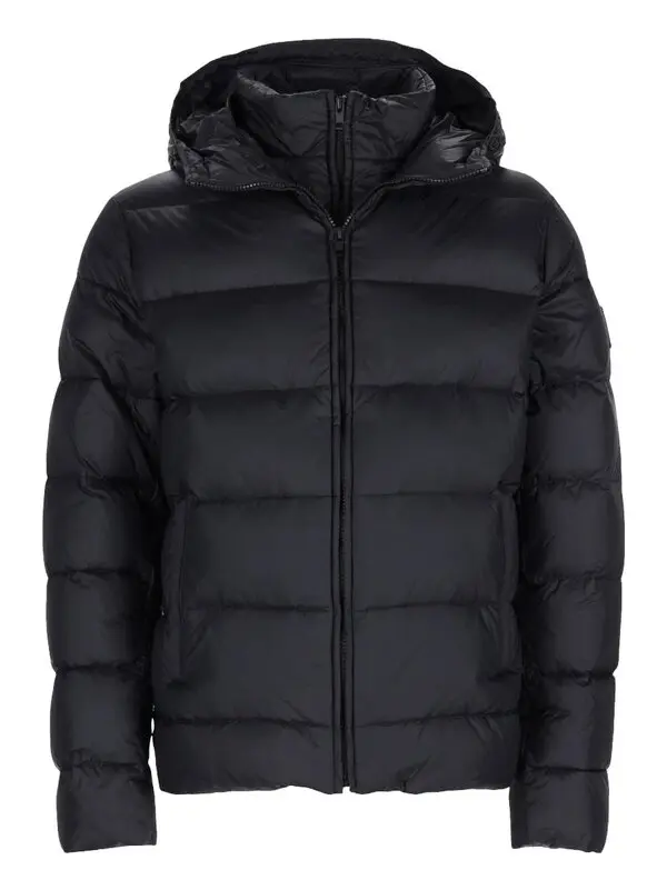 FAY Quilted Hooded Down Jacket - Black