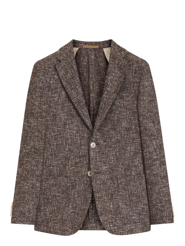 BOSS Slim-fit Blazer In Micro-patterned Fabric - Light Brown