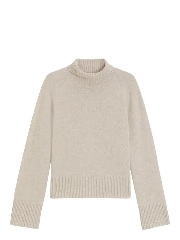BOSS Relaxed-fit Cashmere Turtleneck Sweater With Raglan Sleeves - White