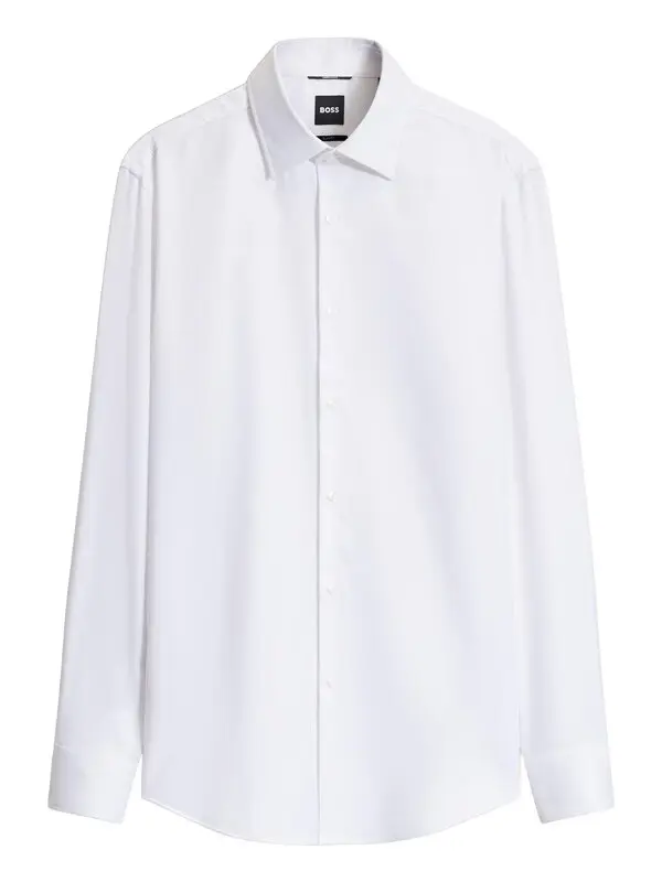 BOSS Slim-fit Shirt In A Cotton Blend - White