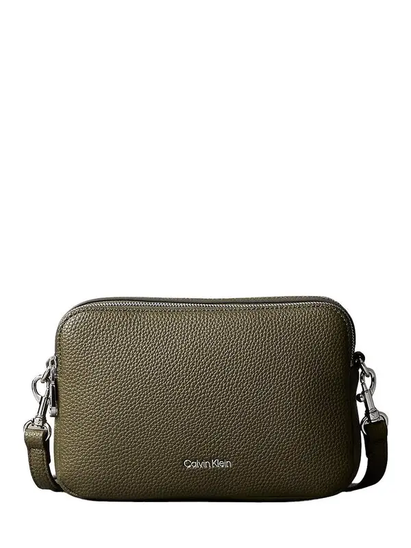 Calvin Klein Camera Bag With Logo Strap - Olive Night