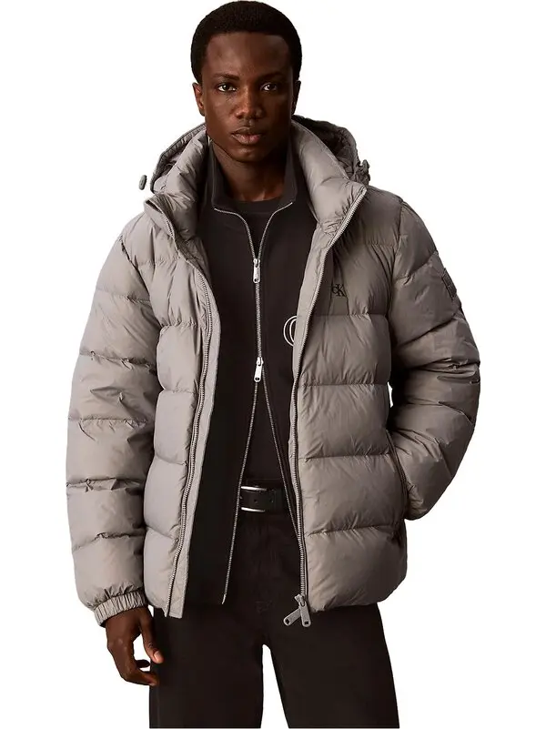 Calvin Klein Nylon Relaxed Puffer Jacket - Convoy
