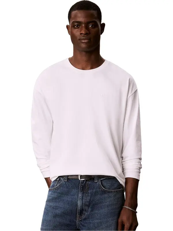 Calvin Klein Oversized Monologo Tee - Bright White