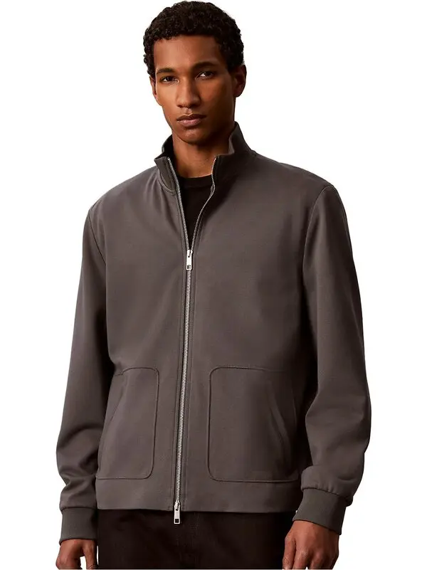 Calvin Klein Tech Knit Zip Jacket - Volcanic Ash