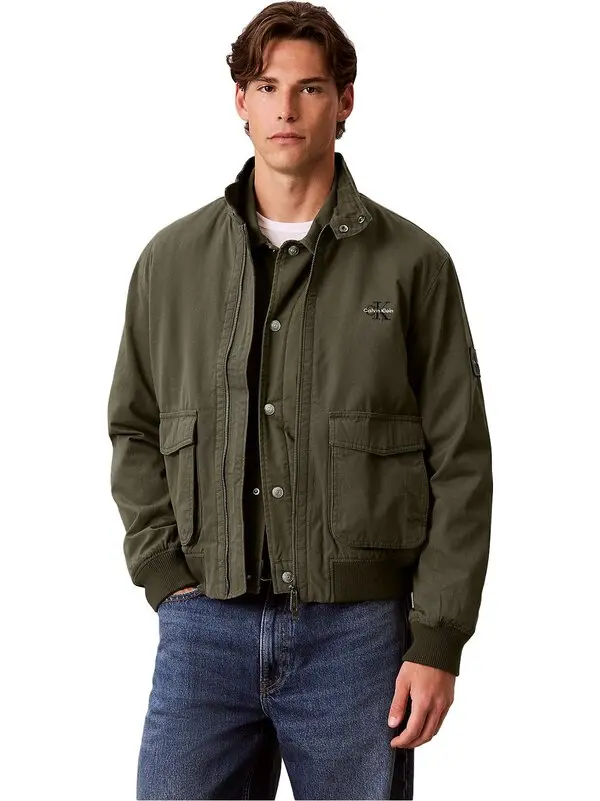 Calvin Klein Cotton Flannel Lined Jacket - Olive Night
