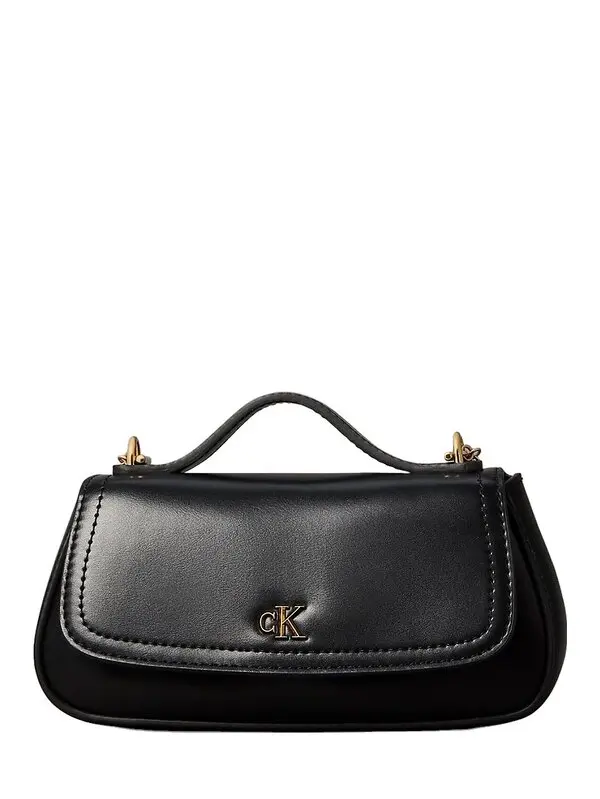 Calvin Klein Hardware Monogram Crossbody Bag - Black